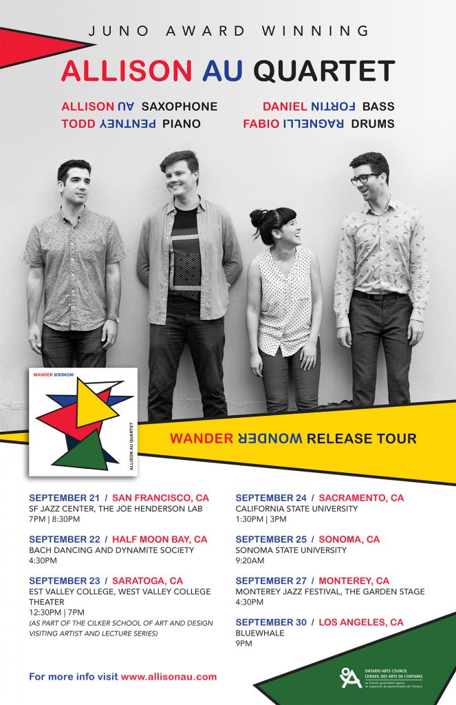 Allison Au Quartet – California Tour 2019 – Orange Grove Publicity